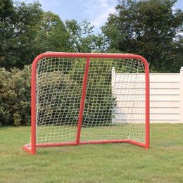 Bonnevie - Hockey-Tor Rot und Weiß 183x71x122 cm Polyester vidaXL788041