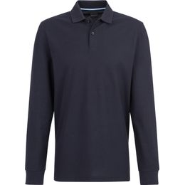 Bugatti Poloshirt, Baumwolle, Flag-Label, für Herren, blau, M