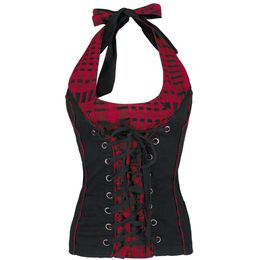 EMP Special Collection Corded Chest Neckholder schwarz rot in L