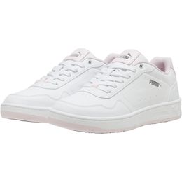 Puma® Court Classy Sneaker, Schnürung, Lederoptik, für Damen, weiß, 40