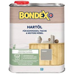 BONDEX Holzöl HARTÖL, Weiß, 0,75 Liter Inhalt, grau