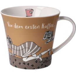 Goebel Tasse Barbara Freundlieb, Porzellan, Coffee-/Tea Mug, Barbara Freundlieb - "Vor dem Kaffee", bunt