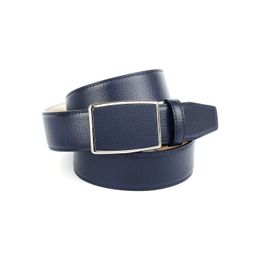 Anthoni Crown Ledergürtel mit Automatik-Schließe, helle Rückseite, blau