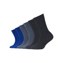 Camano Socken (Packung, 6-Paar) Hoher Anteil an gekämmter Baumwolle, blau