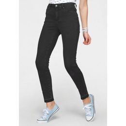 Arizona Skinny-fit-Jeans Ultra Stretch High Waist mit offenem Saum, grau