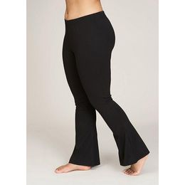 SANDGAARD Leggings Madrid mit Elasthan und leichtem Schlag, schwarz