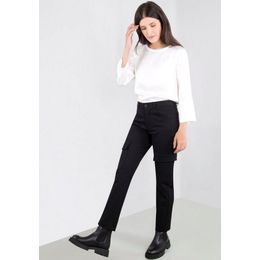 Please Jeans Cargohose, schwarz