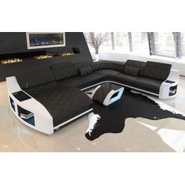 Sofa Dreams Wohnlandschaft Swing XXL Schwarz-Weiß