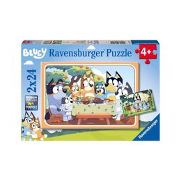 RAVENSBURGER VERLAG Puzzle BLUEY - AUF GEHT'S 2 Stück a 24 Teile