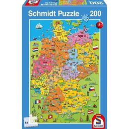 Schmidt Spiele Deutschlandkarte mit Bildern (Kinderpuzzle)