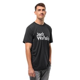Jack Wolfskin Campfire Funktionsshirt, geruchshemmend, feuchtigkeitsregulierend, für Herren, schwarz, L