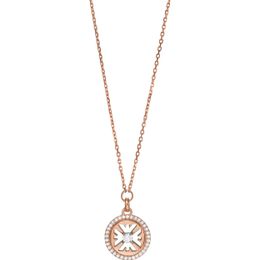 Emporio Armani Damen Kette mit Anhänger, 925er Silber, roségold