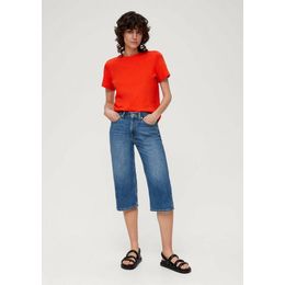 s.Oliver 7/8-Jeans Karolin Comfort Culotte / Relaxed Fit / Mid Rise / Straight Leg Label-Patch