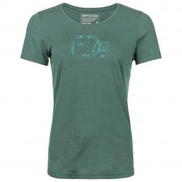 Ortovox - Women's 120 Cool Tec Leaf Logo T-Shirt - Merinoshirt Gr XS grau