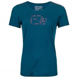 Ortovox - Women's 120 Cool Tec Leaf Logo T-Shirt - Merinoshirt Gr XS blau