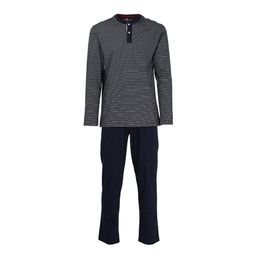 Tom Tailor Pyjama Pure Cotton langer Herren Schlafanzug aus reiner Baumwolle