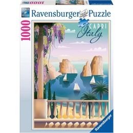 Ravensburger Puzzle Postcard from Capri, Italy, 1000 Puzzleteile, Made in Germany, FSC® - schützt Wald - weltweit, bunt