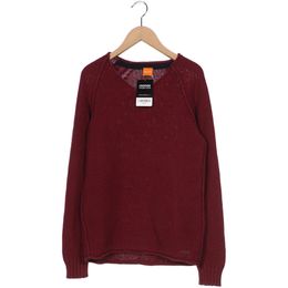 BOSS Orange Herren Pullover, bordeaux, Gr. 48