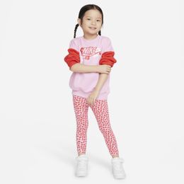 Nike Floral Set aus Rundhalsshirt und Leggings für Kleinkinder - Pink