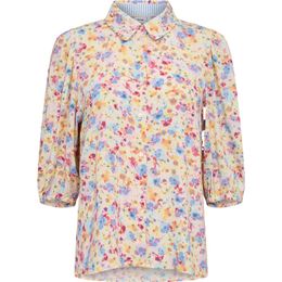 Nümph Nümph Klassische Bluse "Numilena", 3/4-Arm, floral, für Damen, mehrfarbig, 42