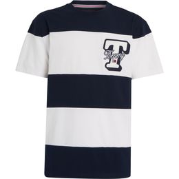 Tommy Jeans T-Shirt, Baumwolle, Logo-Print, für Herren, blau, XL