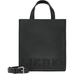 Liebeskind Berlin LIEBESKIND Shopper "Carter", Glattleder, Markenprägung, für Damen, schwarz