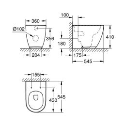 Grohe Essence Stand-Tiefspül-WC alpinweiß 3957300H 3957300H