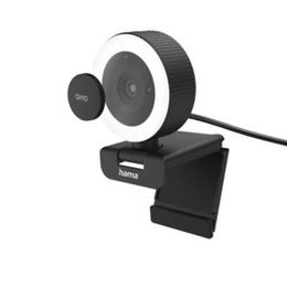 Hama 00139989 Webcam mit Ringlicht C-850 Pro, QHD, mit Fernbedienung
