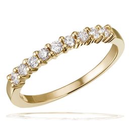 Diamantring Goldmaid Fingerringe Gr. 16,5, Gelbgold 585, goldfarben Damen Diamantringe