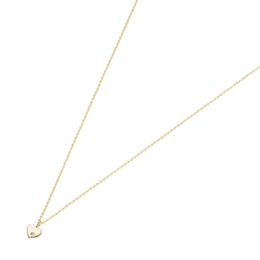 Herzkette Luigi Merano "Herz mit Diamant, Gold 585" Halsketten Gr. 45 cm, Gelbgold 585, goldfarben (gold) Damen Herzketten