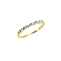 Fingerring Diamonds by Ellen K. "585 Gold 11 Brillanten =0,25ct." Fingerringe Gr. 016 (50,5), 0,25 ct P3 = leicht erkennbare Einschlüsse, Gold, gelb (gelb, weiß) Damen