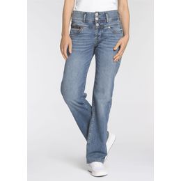 Straight-Jeans Herrlicher "RAYA NEW STRAIGHT" Gr. 34, Länge 34, blau (blue) Damen Jeans Gerade