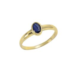 Fingerring Vivance "375/- Gelbgold mit Saphir" Fingerringe Gr. 052 (16,6), Gold, gelb (gelb, blau) Damen