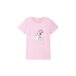 Tom Tailor Mädchen T-Shirt mit Bio-Baumwolle, rosa, Motivprint, Gr. 116/122
