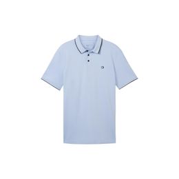 Tom Tailor Denim Herren Basic Poloshirt, blau, Uni, Gr. XS