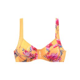 Sunseeker Bikini Top female size 90 Green / Orange / Fuchsia / White