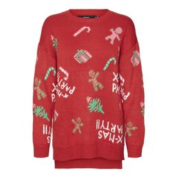 V&eacute;ro Moda VERO MODA Sweater 'XMASPARTY ' female size L Green / Red / White