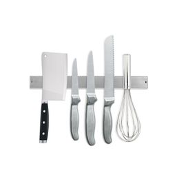 Clanmacy Wand-Magnet Messer-Leiste Messerhalter selbstklebend für Küche Werkzeug Magnetleiste 40cm