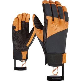 Ziener Skihandschuhe GAVANUS AS(R) PR glove mountaineeri 12403 black/tan