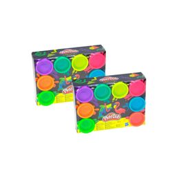 Play-Doh Knete Play-Doh 2x 8er Pack Knete Neon bunt Kinderknete