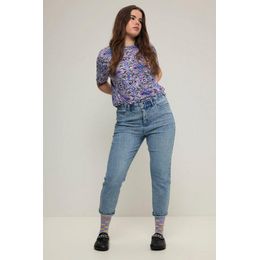Studio Untold Funktionshose Mom-Jeans Color-Nähte 5-Pocket Elastikbund Zippfly