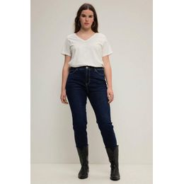 Studio Untold Funktionshose Mom-Jeans Color-Nähte 5-Pocket Elastikbund Zippfly