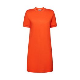 Esprit Minikleid T-Shirt-Kleid aus Baumwolle mit Schulterpolster