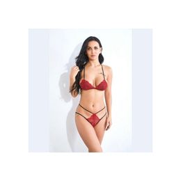 AUKUU Set: Corsage BH Set Dreipunkt Bikini Spitze sexy Set