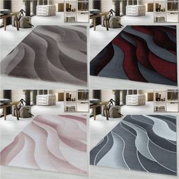 Ayyildiz Moderner Wellen-Teppich in Grau, Schadstoffgeprüft, Allergikerfreundlich