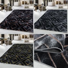 Ayyildiz Modern Designer Teppich, Kurzflor Rauten - Marmor Optik, Rechteckig