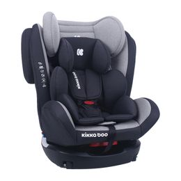Kikkaboo Kindersitz 4 Fix Double Isofix SPS Gruppe 0+/1/2/3 (0-36kg) verstellbar schwarz/grau