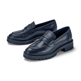 Tchibo Leder-Loafer - Dunkelblau - Gr.: 37