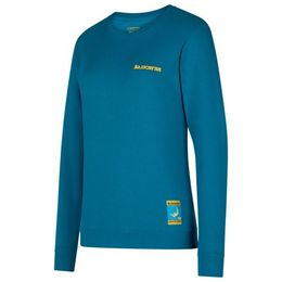 La Sportiva - Women's Climbing On The Moon Sweatshirt - Pullover Gr L blau