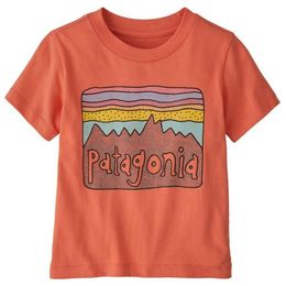 Patagonia - Baby Fitz Roy Skies - T-Shirt Gr 6 Months rot